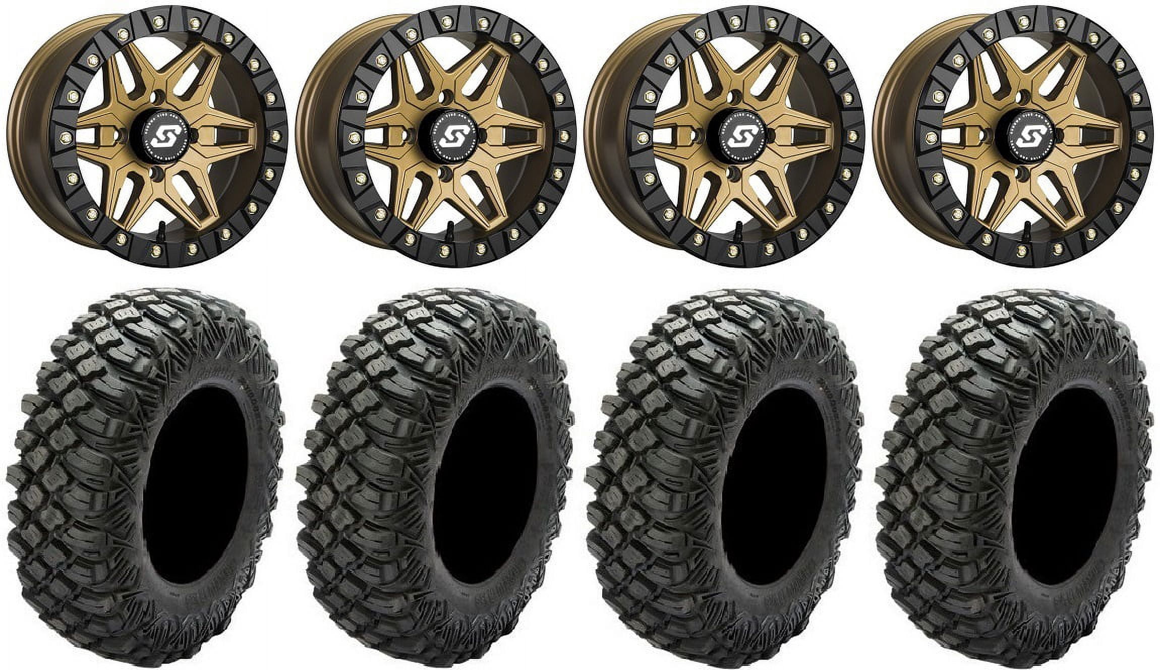 Sedona Split 6 Bdlk 14" Br Wheels 32" Crawler XG Tires Can-Am Maverick ...