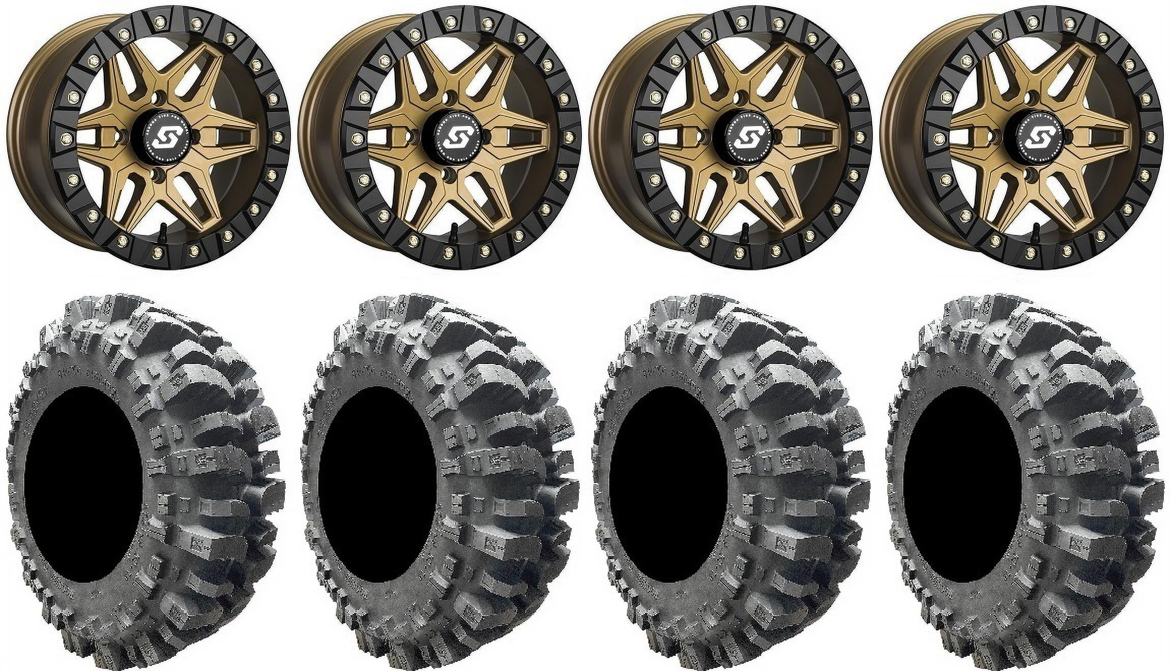 Sedona Split 6 Bdlk 14" Wheels Br 27" Bogger Tires Yamaha Viking ...