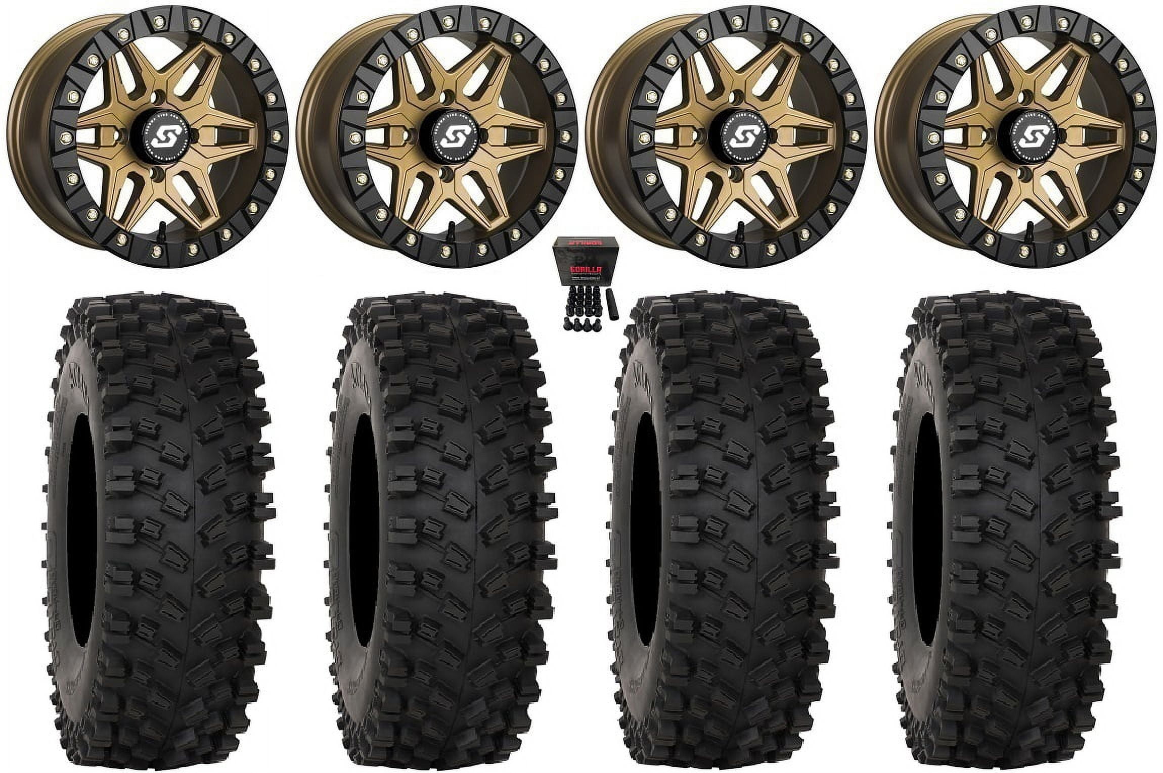 Sedona Split 6 Bdlk 14" Wheels Br 30" ATX470 Tires Can-Am Maverick X3 ...