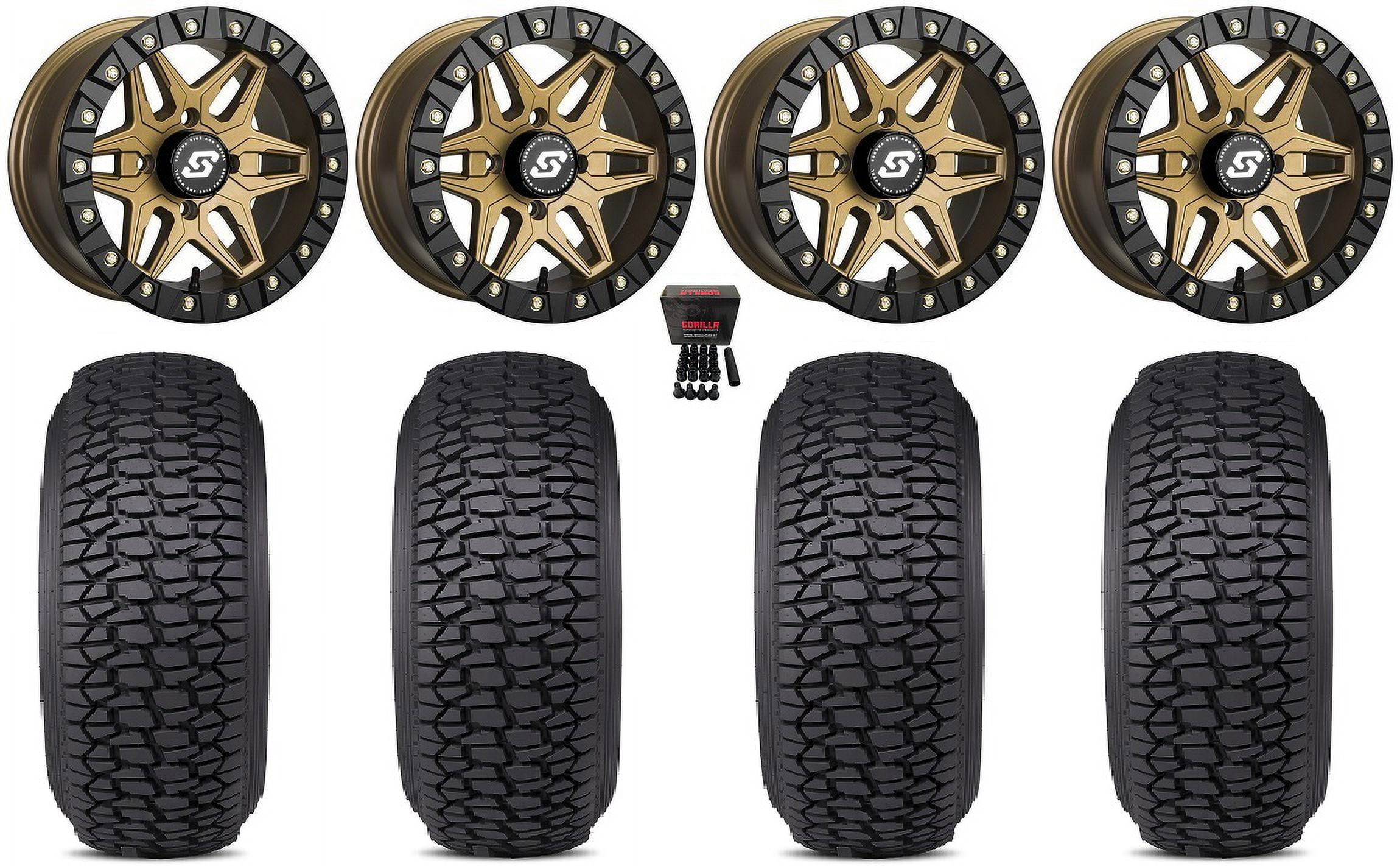 Sedona Split 6 Bdlk 14" Wheels Br 30" Regulator 2 Tires Can-Am Maverick ...