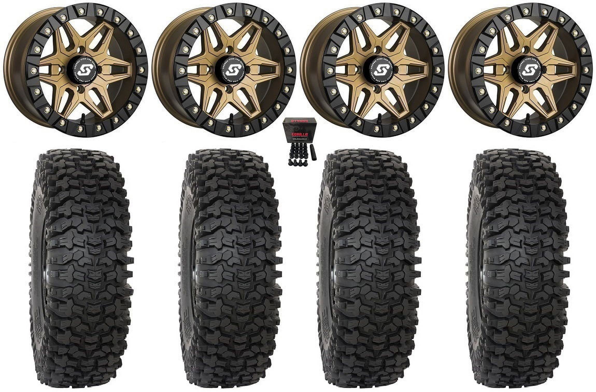 Sedona Split 6 Bdlk 14" Wheels Br 32" RC500 Tires Yamaha Viking ...