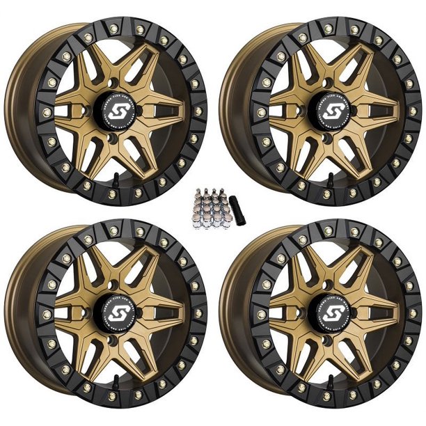 Sedona Split 6 Beadlock UTV Wheels/Rims Bronze 15" Polaris RZR 1000 XP ...