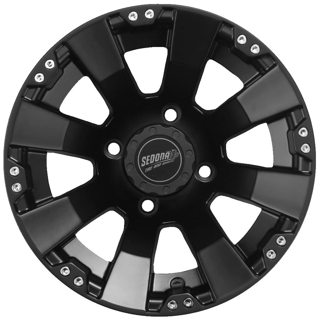 Sedona Spyder ATV Wheel - Black [14x7] 4/110 +10mm [570-1150] - Walmart.com