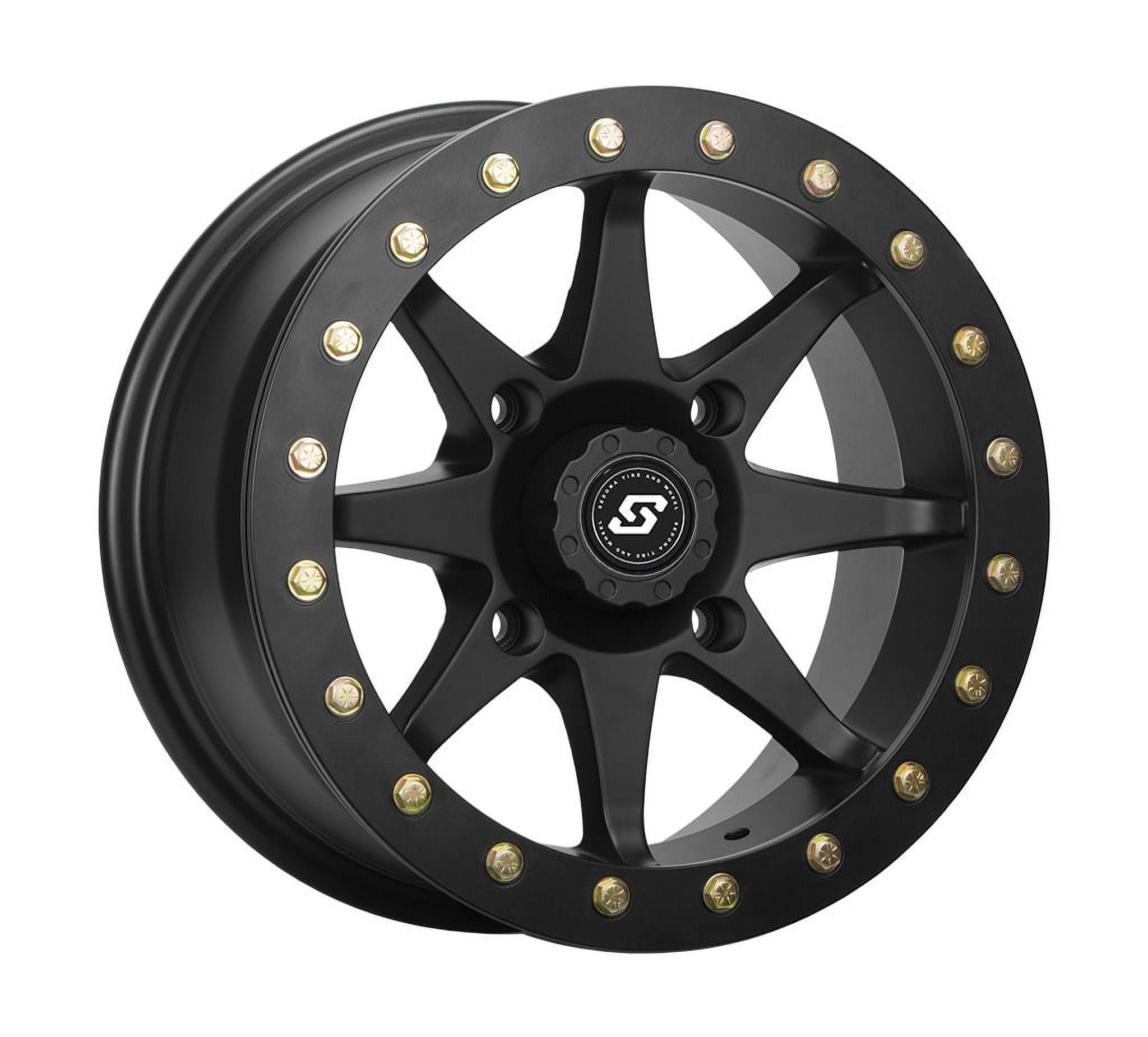Sedona Storm Beadlock ATV Wheel - Black [14x7] 4/156 +5mm [570-1179 ...