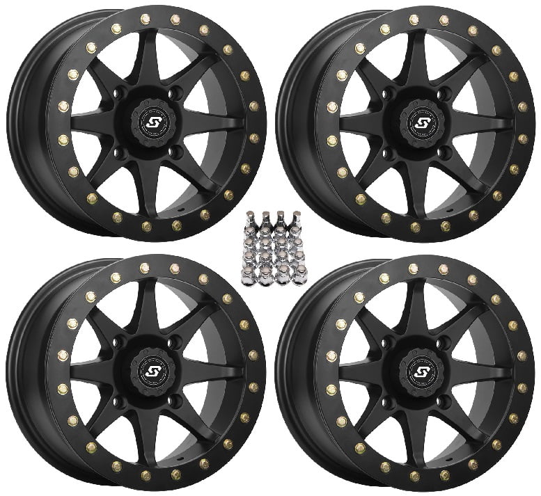 Sedona Storm Beadlock ATV Wheels/Rims Black 14" Can-Am Commander ...