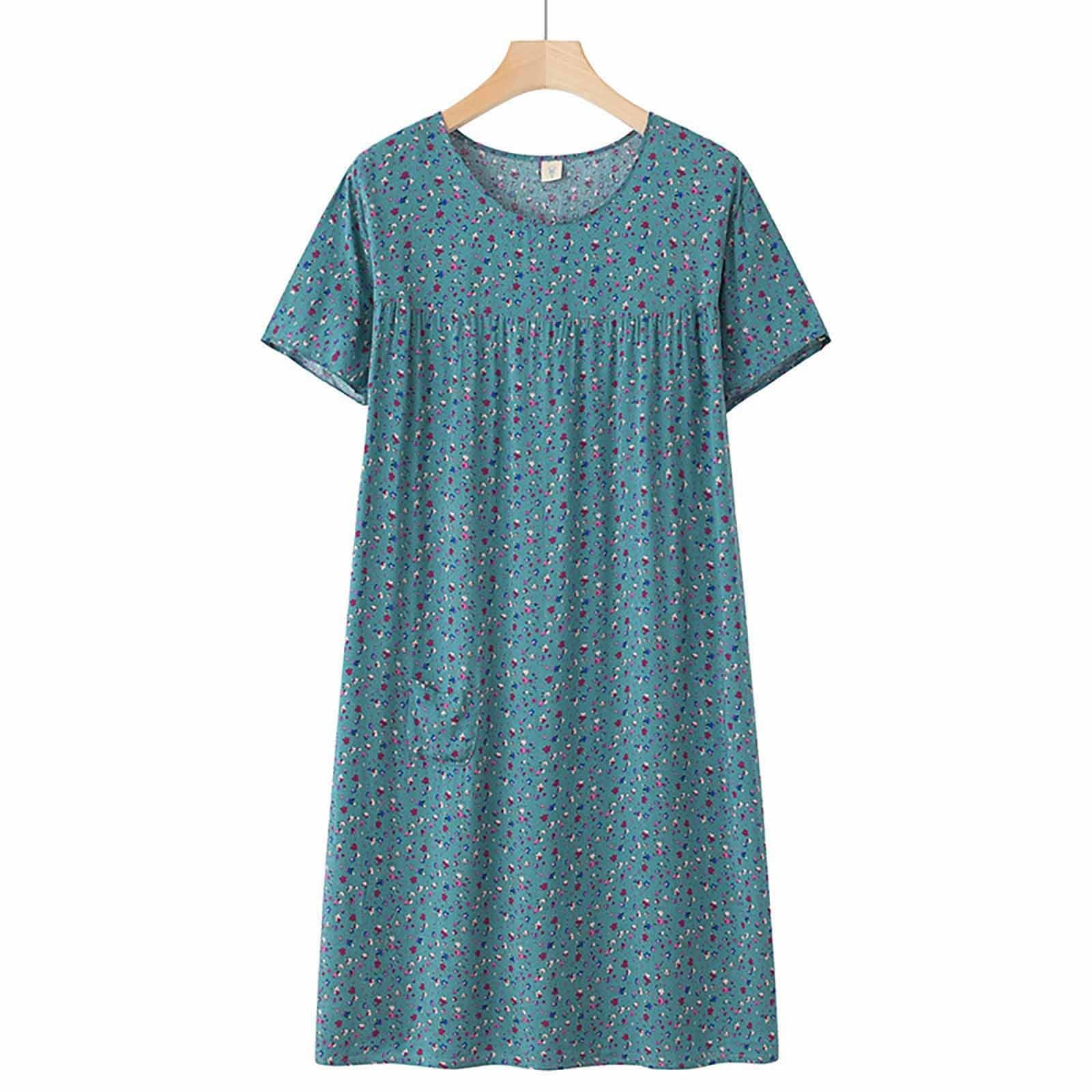 Seductiva Clothing Women's Nightgown Sleepwear Summer Cotton Silk Short ...