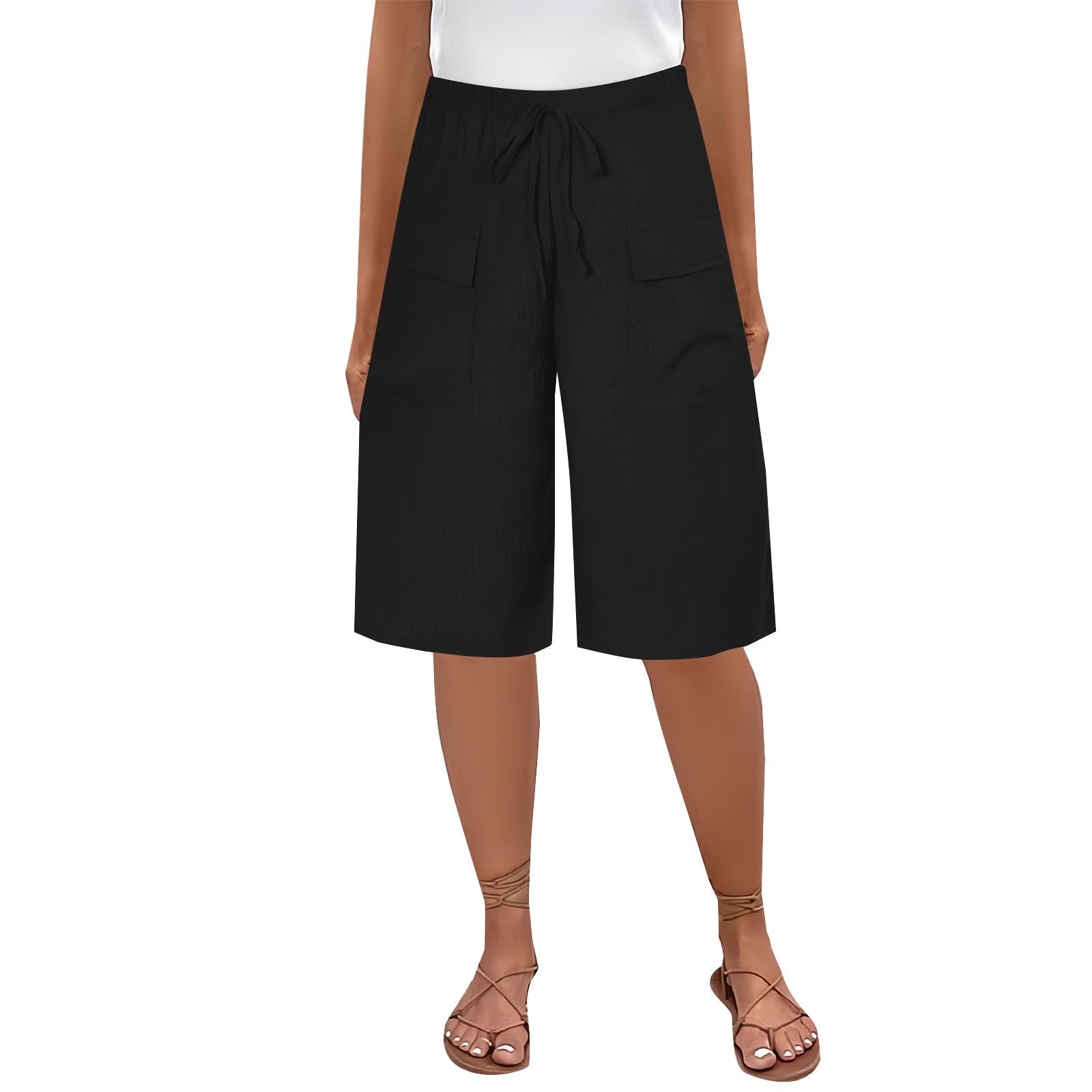 Seductiva Sale 2025 Shorts for Women Women's Cotton and Linen Solid ...