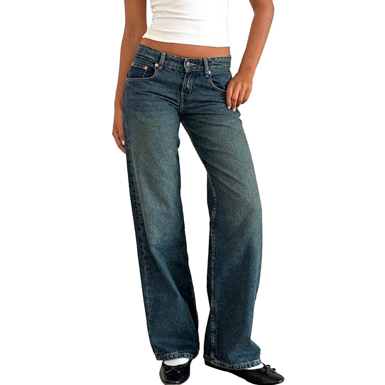 Seductiva Women's Wide Leg Jeans Low Jeans for Women Mom Jeans Wide ...