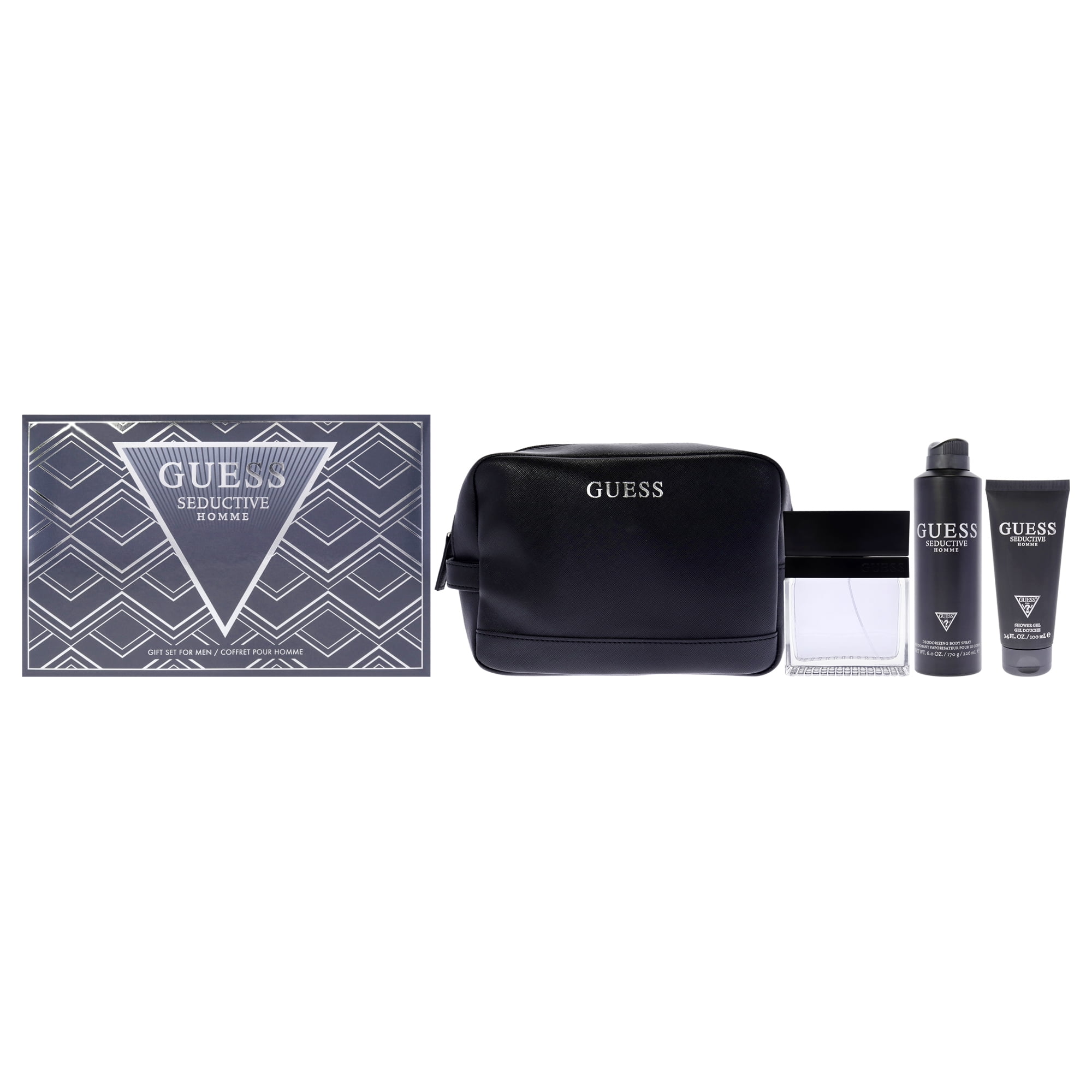 Guess Seductive Homme Men's Set: 3.4oz EDT, 6oz Deodorant Spray, 3.4oz ...