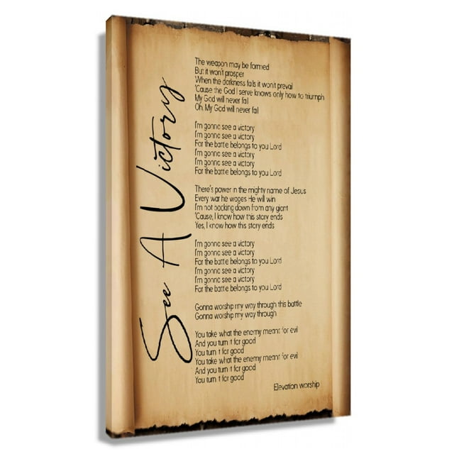 See A Victory Song Lyrics Wall Art Prints Poster Printing Painting ...