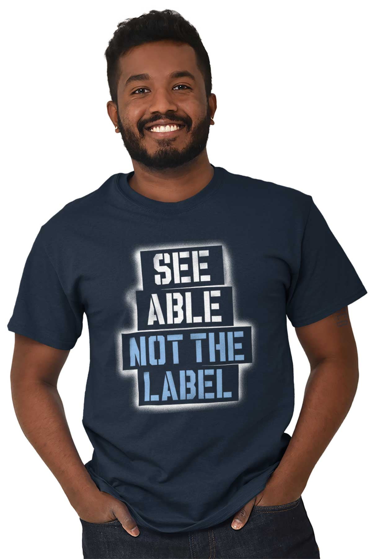 See Able Not Label Autism Awareness Men's Graphic T Shirt Tees Brisco ...