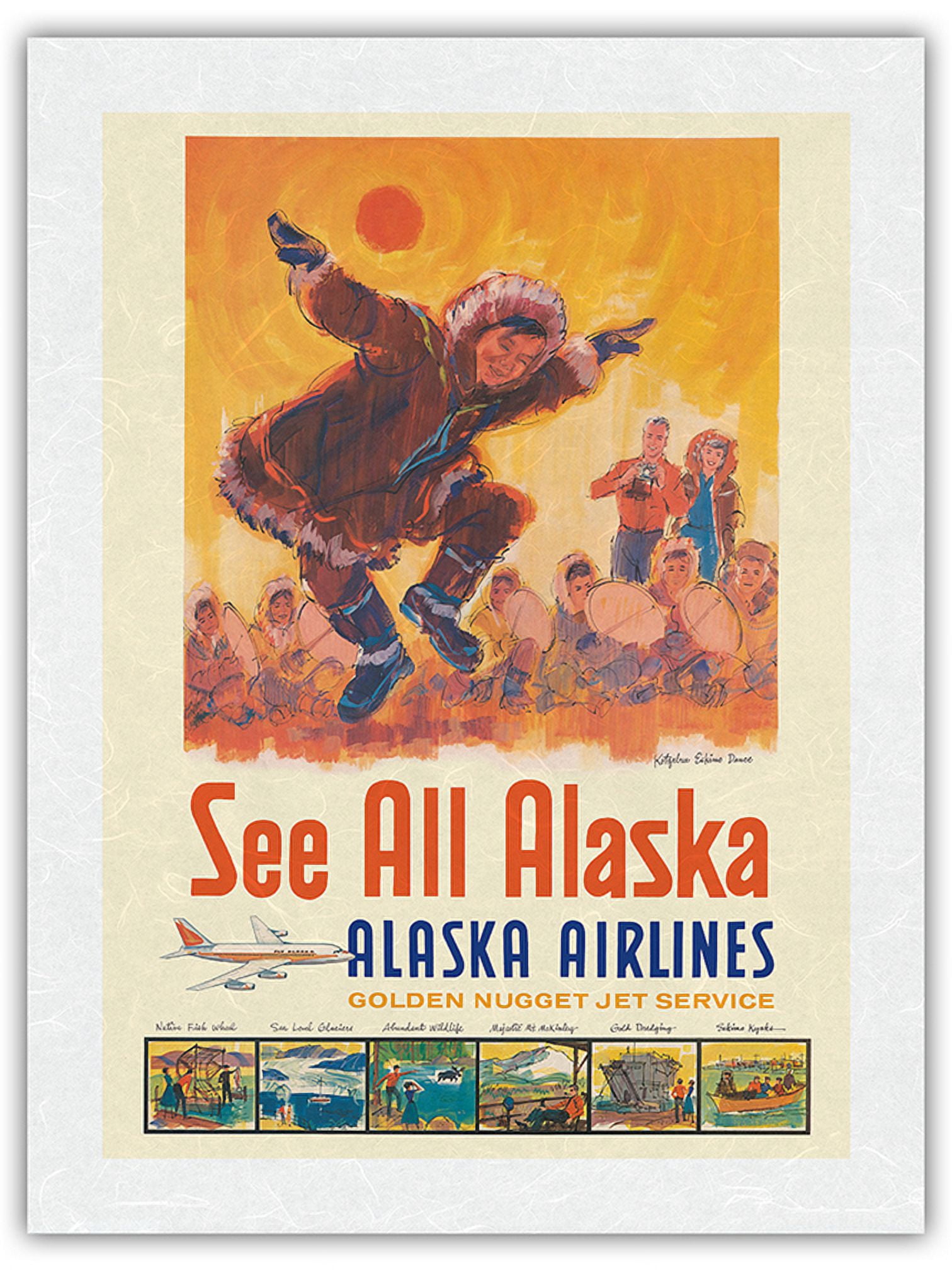 See All Alaska - Alaska Airlines - Kotzebue Eskimo Dance - Vintage ...