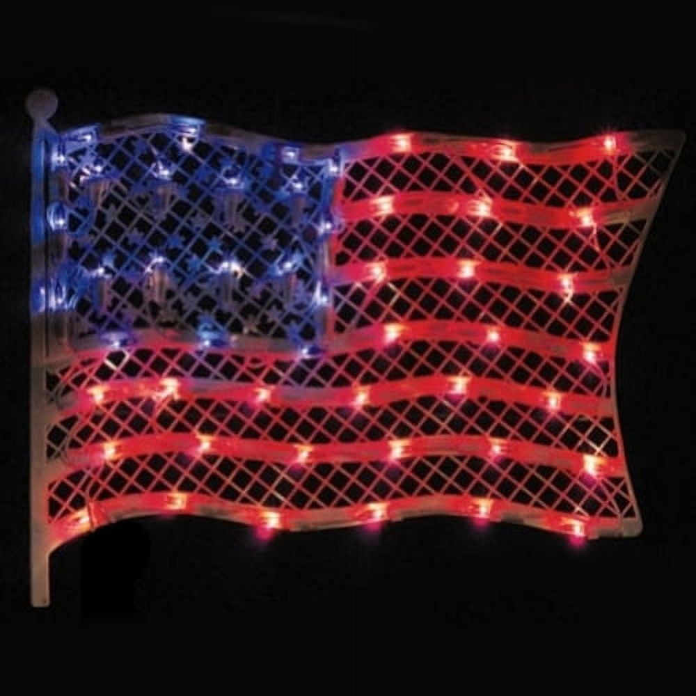 See All Holiday & Seasonal Items U.S. Flag Window Decoration 50 Lights ...