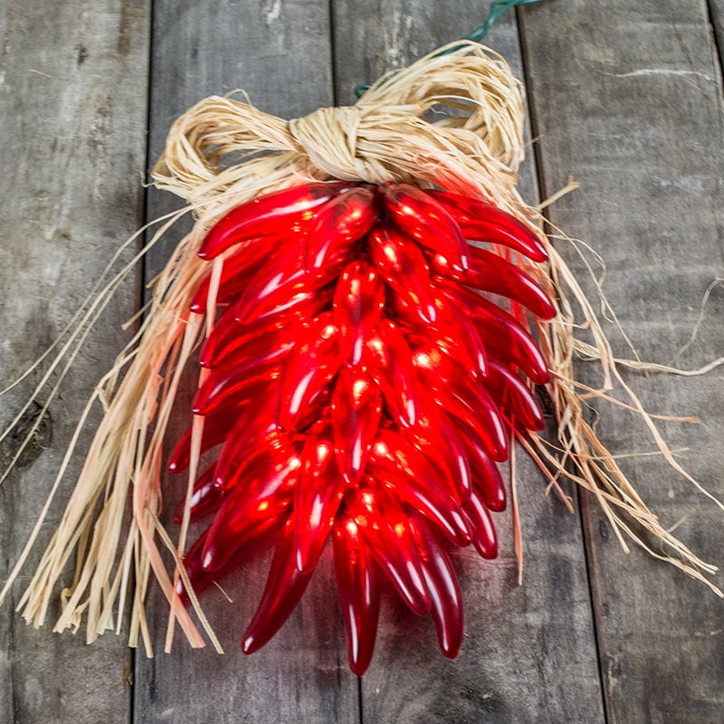 See All String Lights Chili Pepper Ristra Lights Plug-In 35 Red Bulbs ...