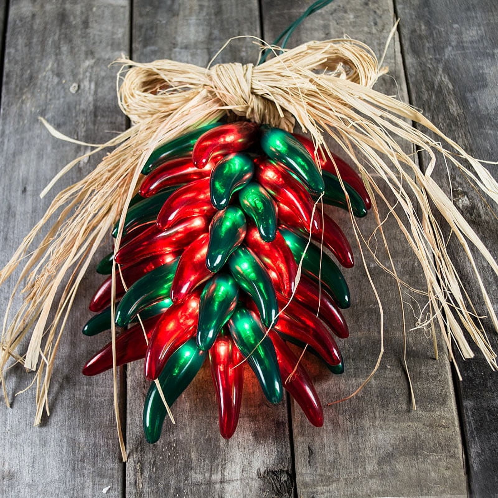 See All String Lights Chili Pepper Ristra Lights Plug-In 35 Red Green ...