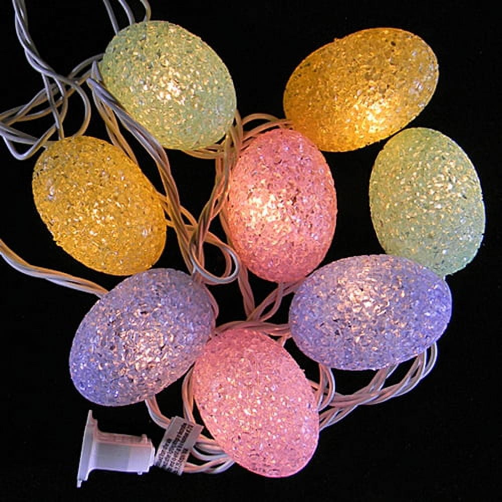 See All String Lights Easter Egg Sparkling String Light Set 10 Lighted Eggs Plug-in - Walmart.com