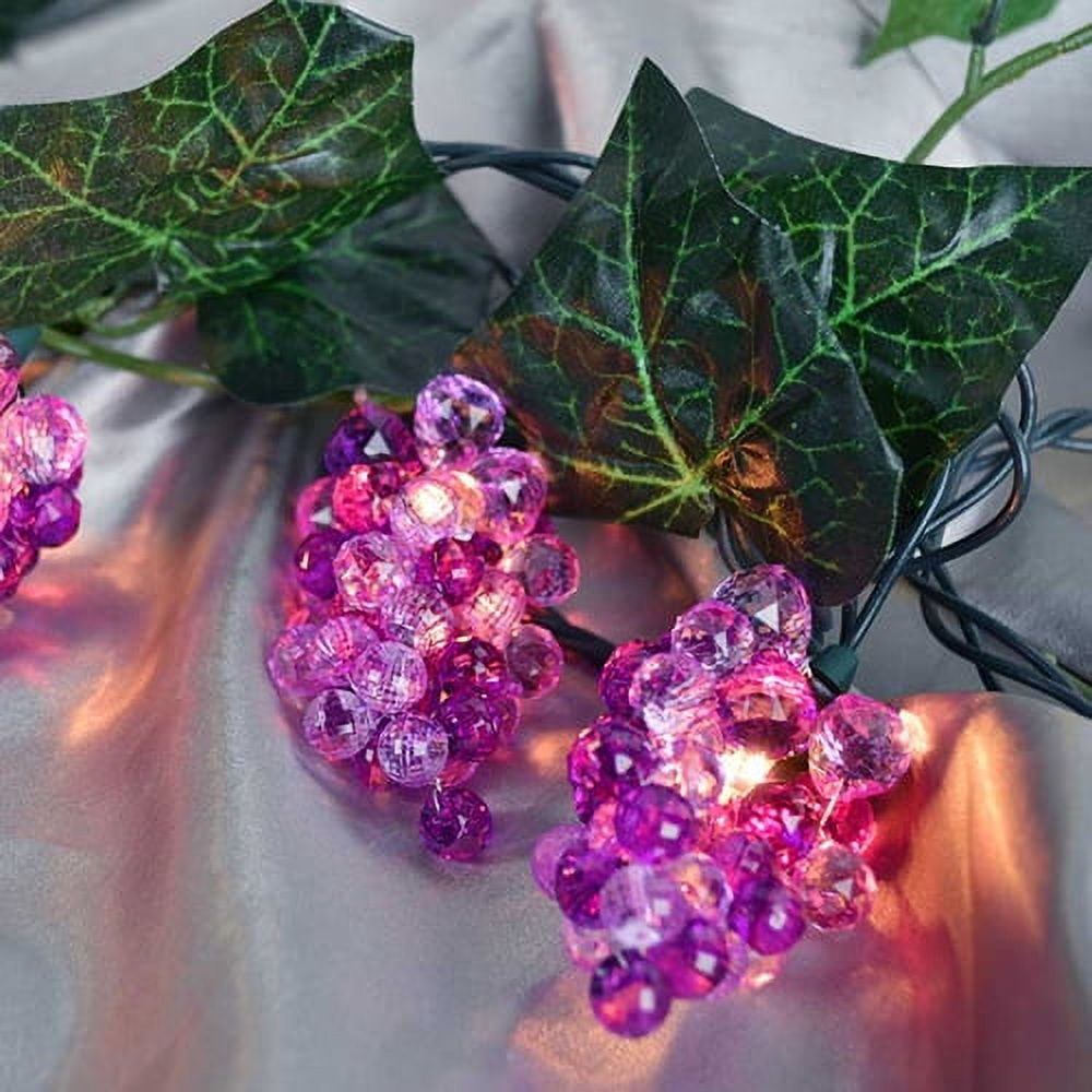 See All String Lights Grape Vine Lights 10 Lighted Clusters Purple Plug ...