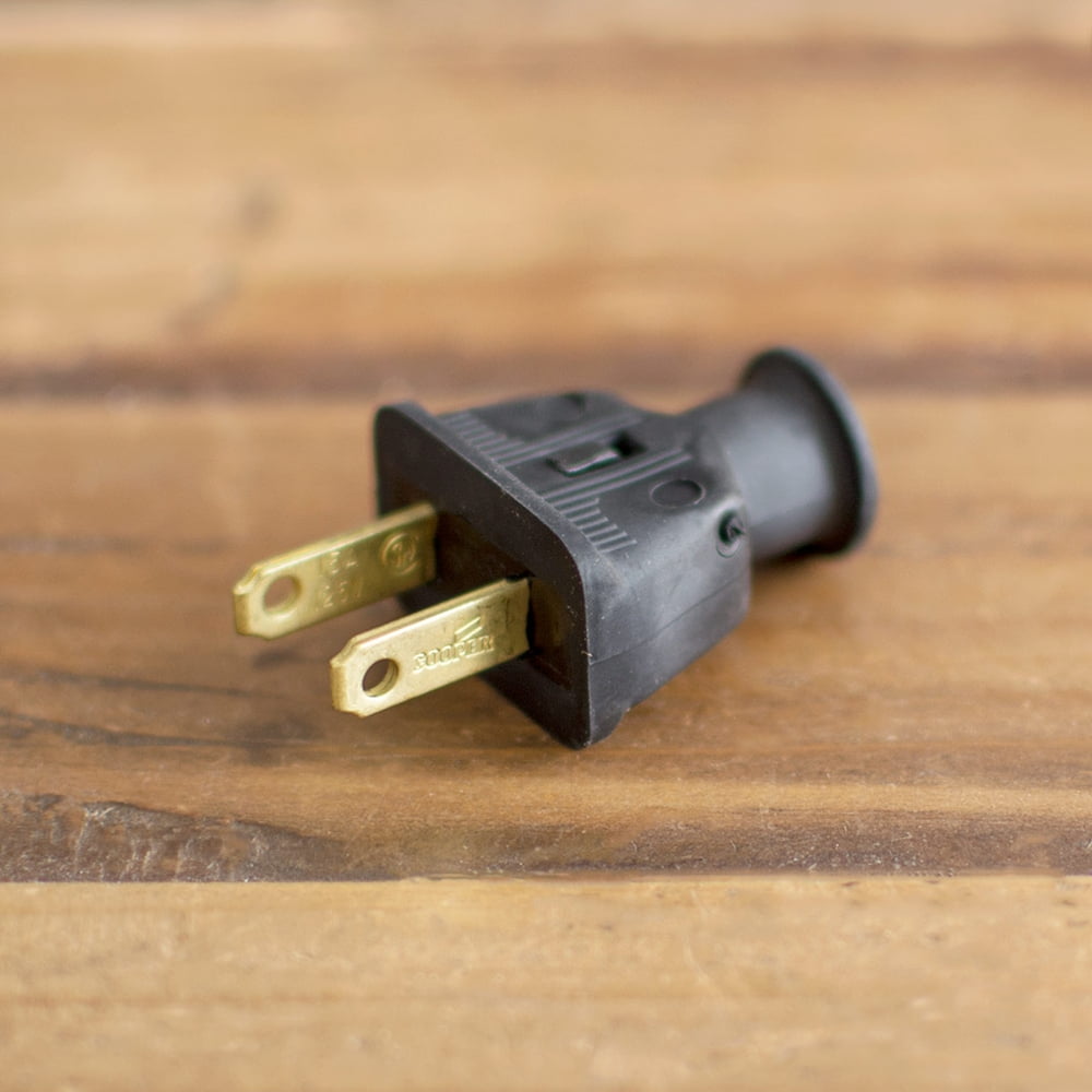 See All String Lights Male Rubber Plug 2 Prong UL Listed Polarized 15 ...