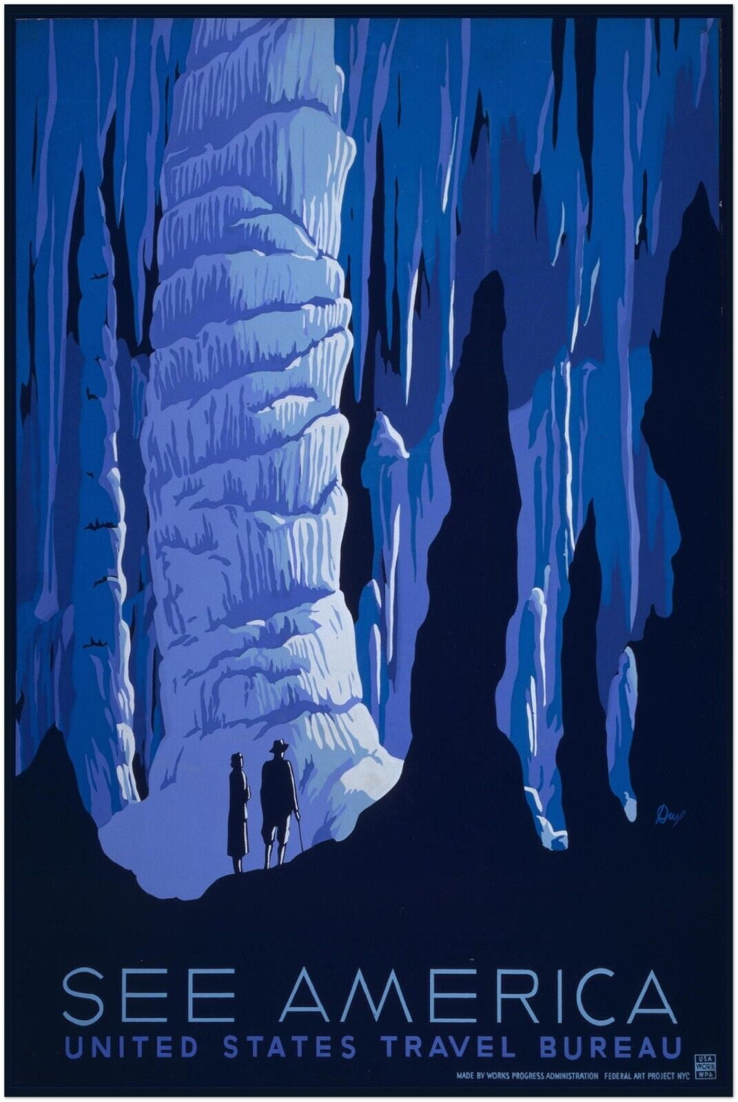 See America - US Travel Bureau - Vintage National Park Service Poster ...