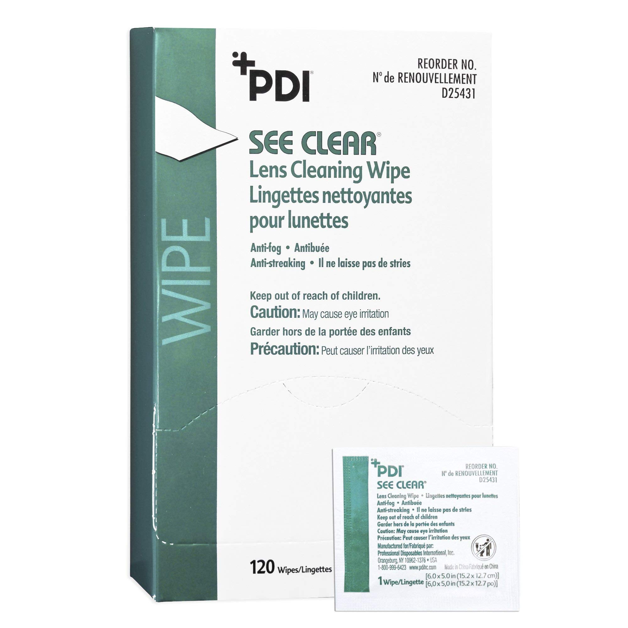 See Clear Lens Cleaning Wipes - Eye Glasses Cleaner Wipes - Non ...