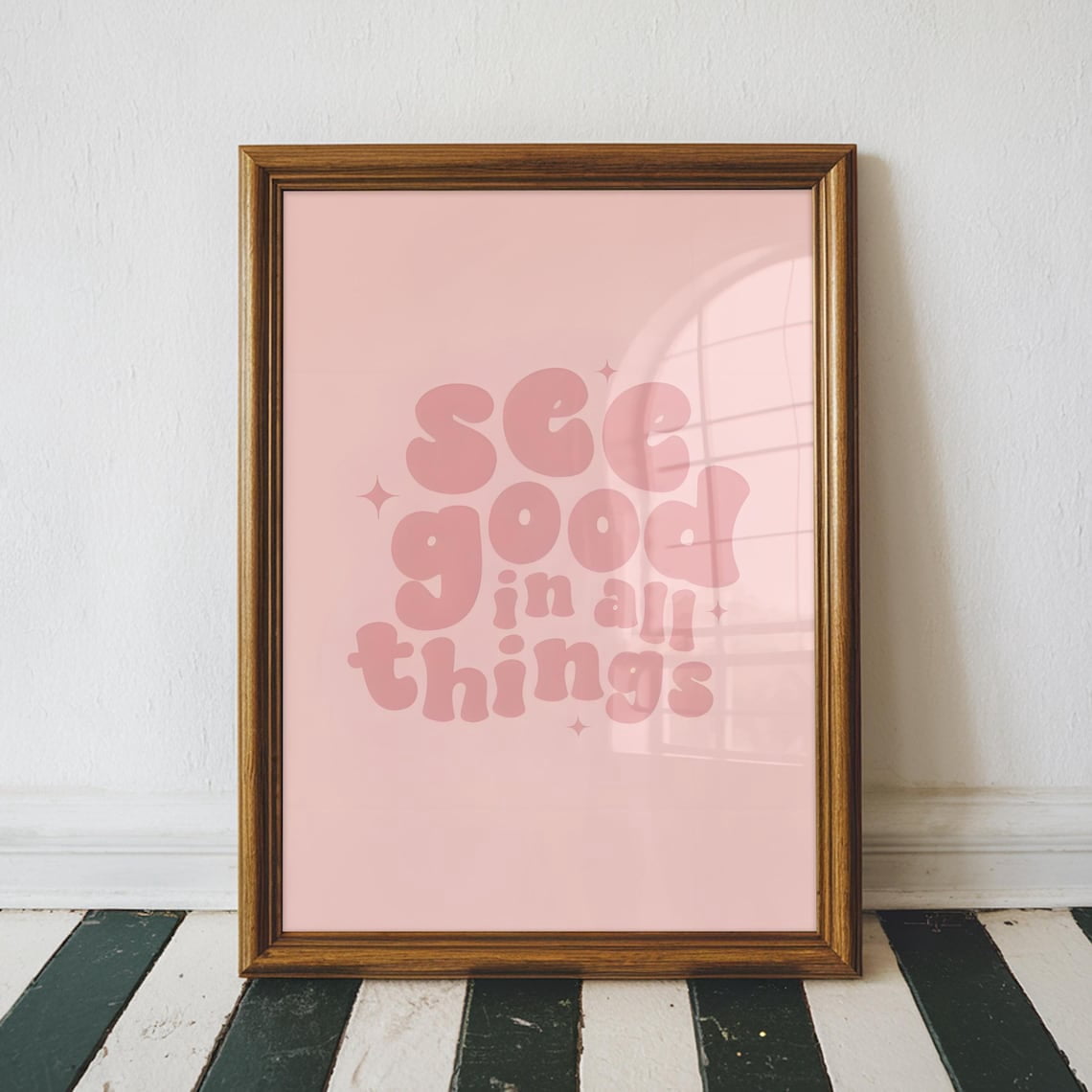 See Good In All Things Poster, Positive Quote Wall Art, Motivational ...