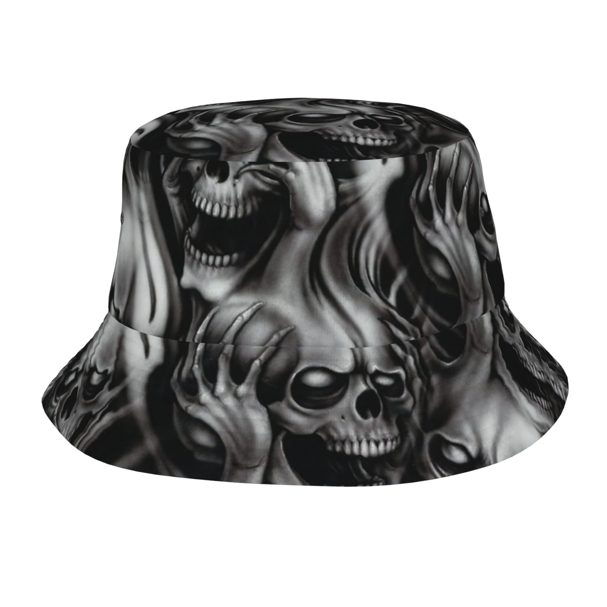See Hear Speak No Evil Skeletons Skulls Bucket Hat,Packable Fisherman ...