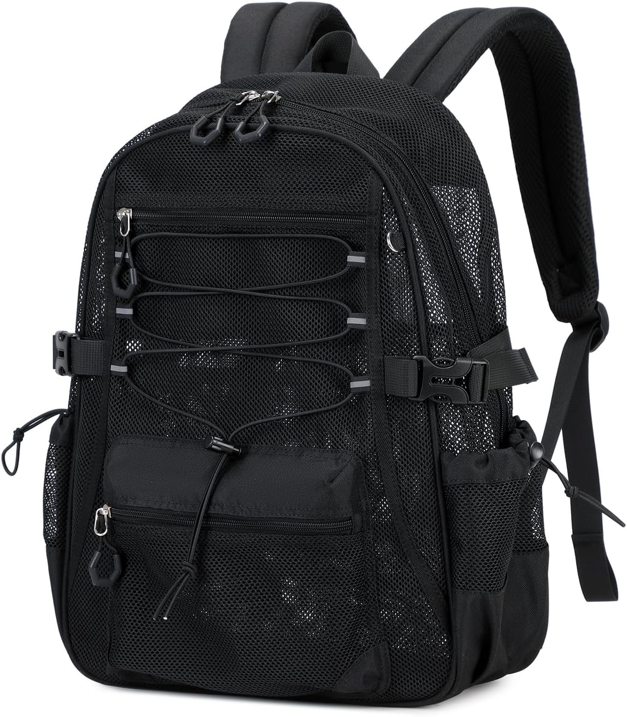 See Through Mesh Backpack for School, Heavy Duty Net Bookbag with ...