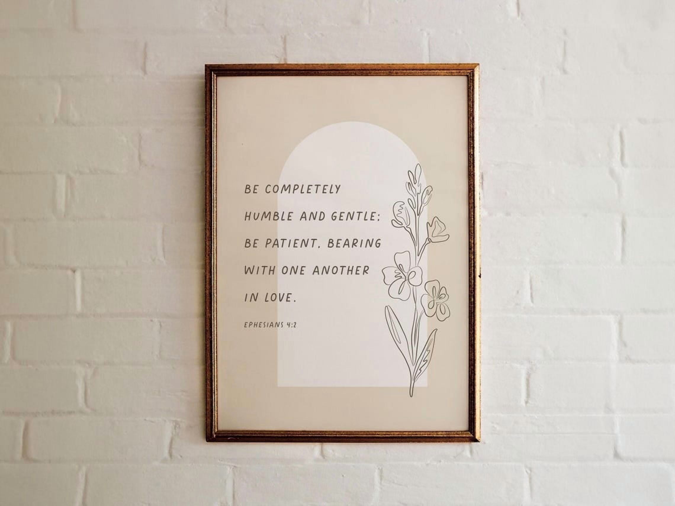 Ephesians 4 Floral Botanical Christian Artwork, Simple Floral Faith ...