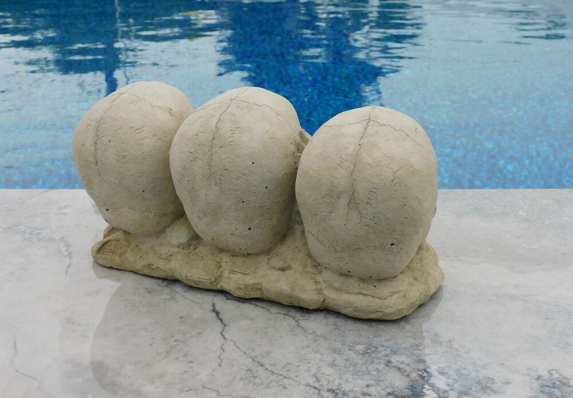 See No Hear No Evil Skull Trio Statue, Concrete Skull Statue, Cement ...