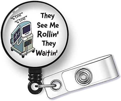 They See Me Rollin' They Waifin?Retractable Badge Reel with Alligator ...