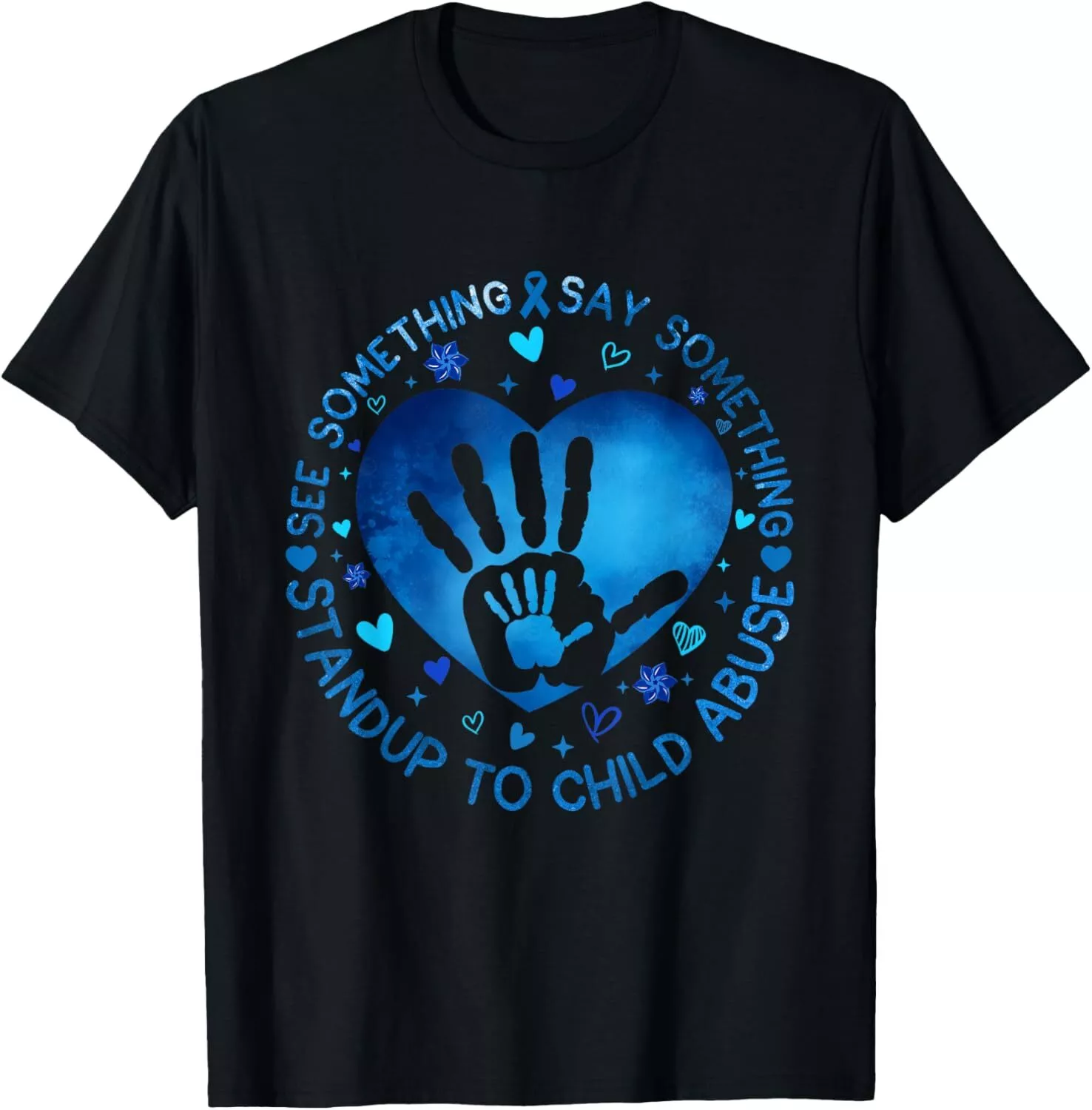 See Something Say Something Child Abuse Awareness Ribbon T-Shirt Hoodie ...