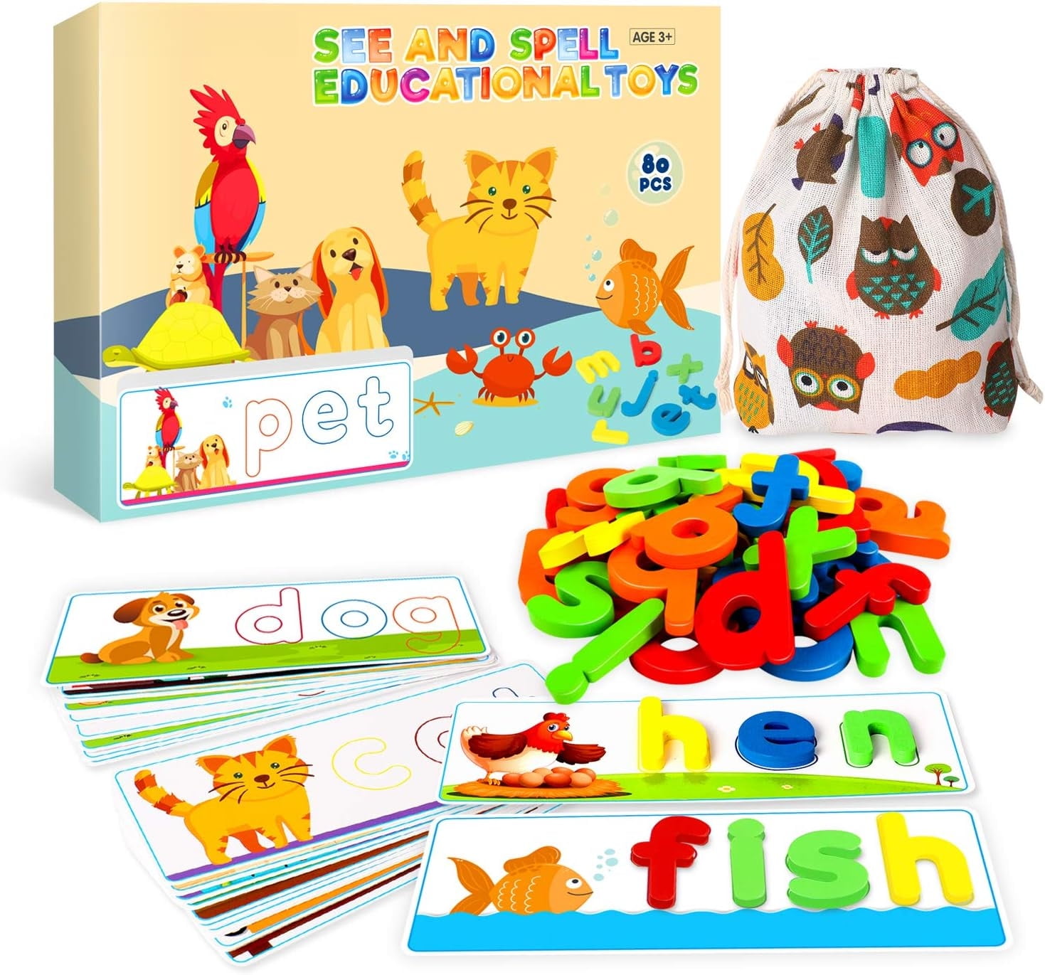 See & Spell Matching Letter Toy,Learning Educational Toy For 3 4 5 6 ...