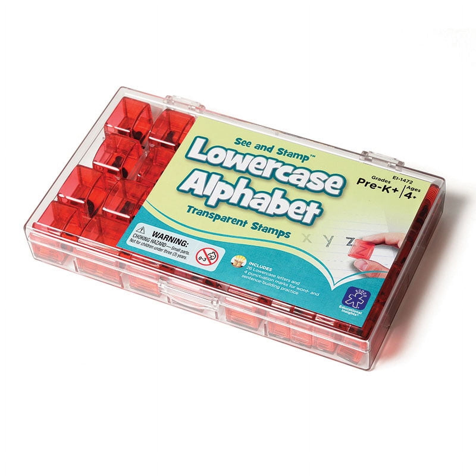 See & Stamp Alphabet Transparent Stamps, Lowercase 5/8" | Bundle of 10 ...