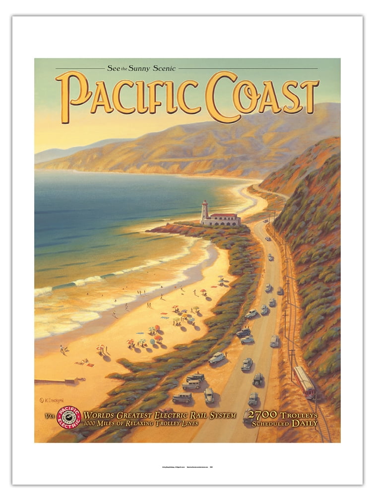 See the Sunny Scenic Pacific Coast California - Pacific Electric (Red ...