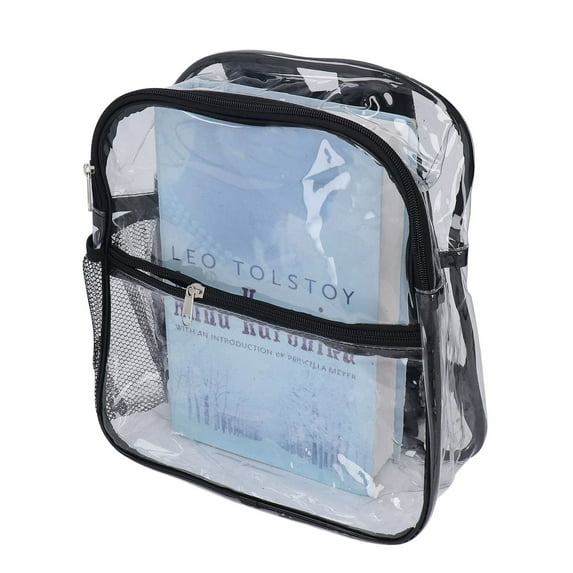 See,Through Backpack With Zipper Closure, Spacious, Holds Water Bottles ...