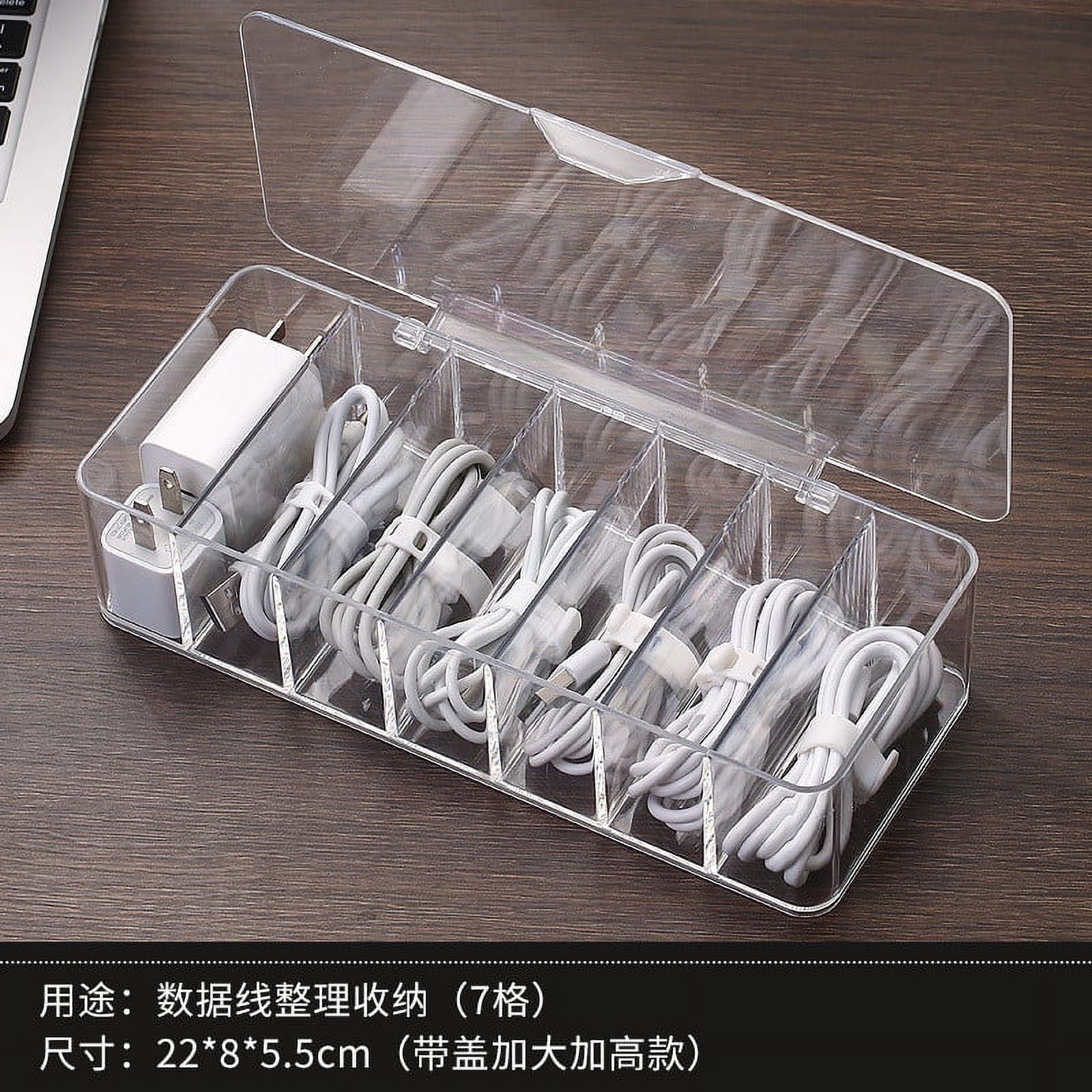 See-Through Charge Cable Organizer Box,Data Cable Management Box USB ...