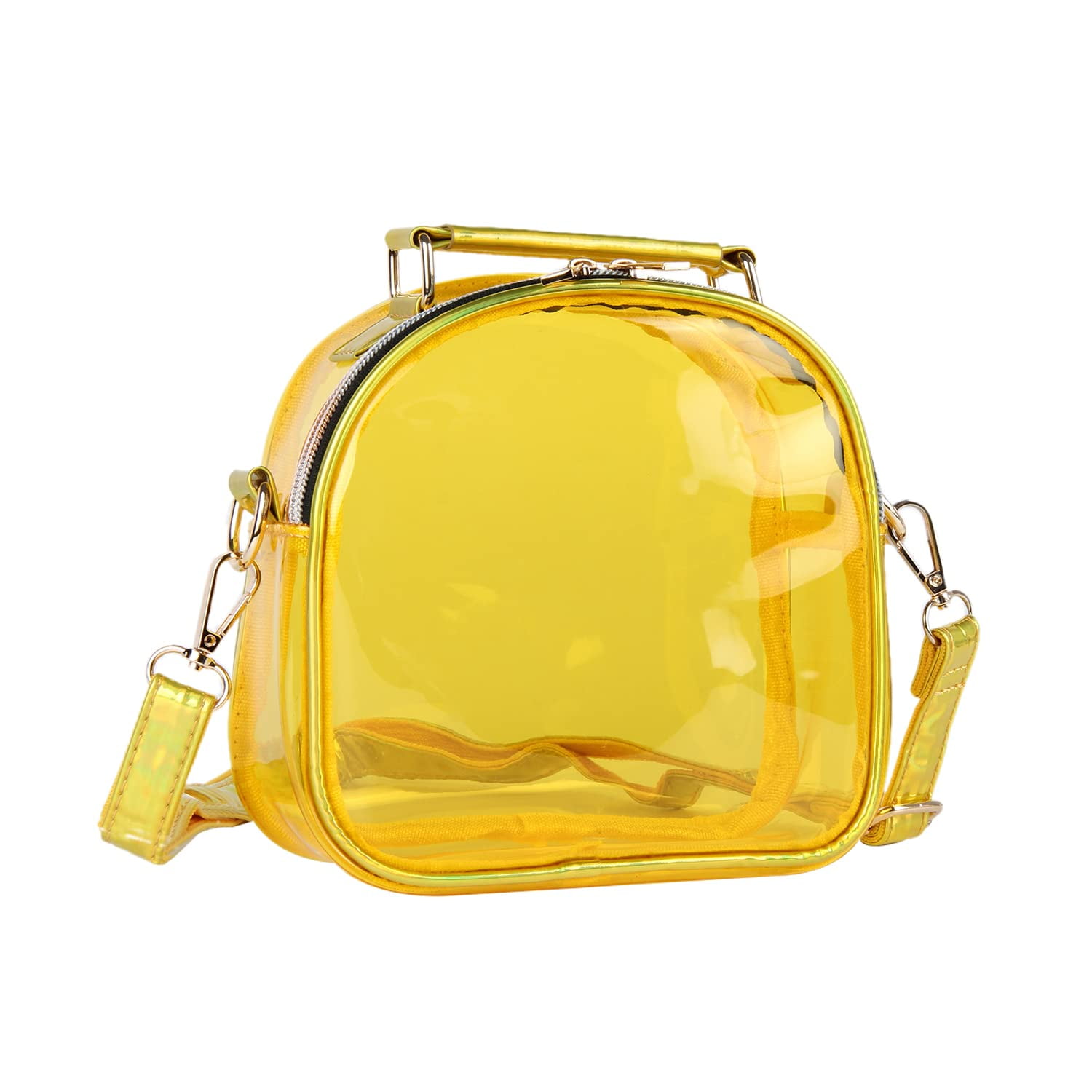 See Through Crossbody Purse Neon Clear Handbag for Women Stadium ...