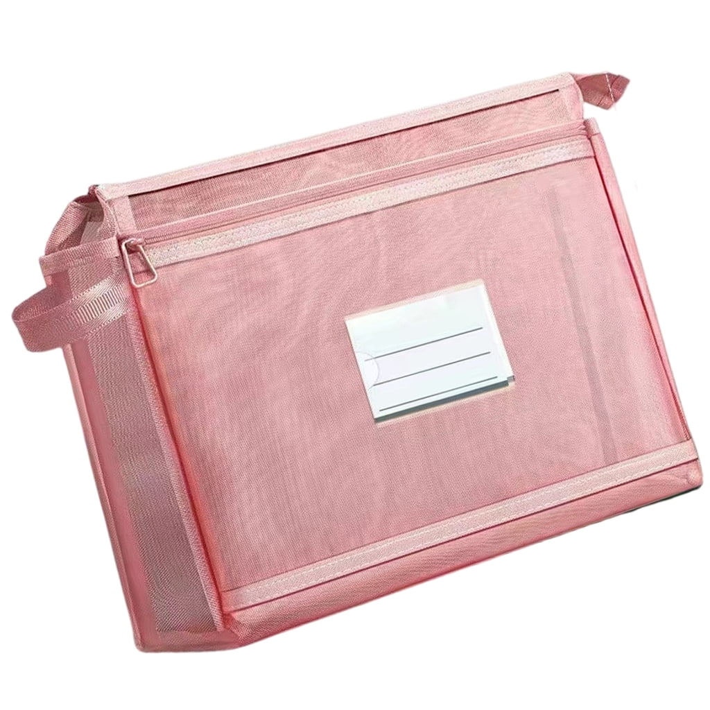 See Through Mesh File Folder Bag Double Layered Document Storage ...