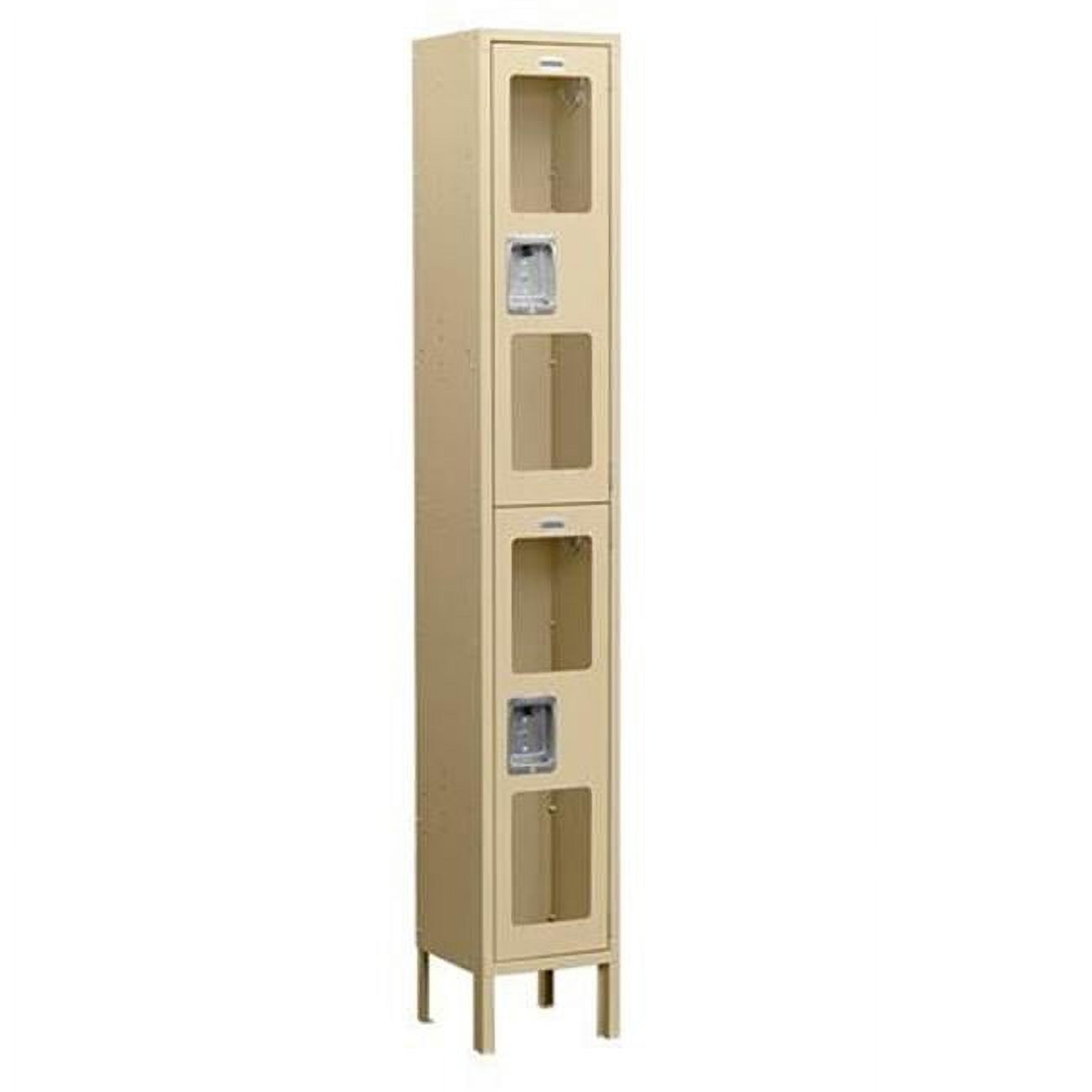 See-Through Metal Locker - Double Tier - 1 Wide - Assembled - Tan ...