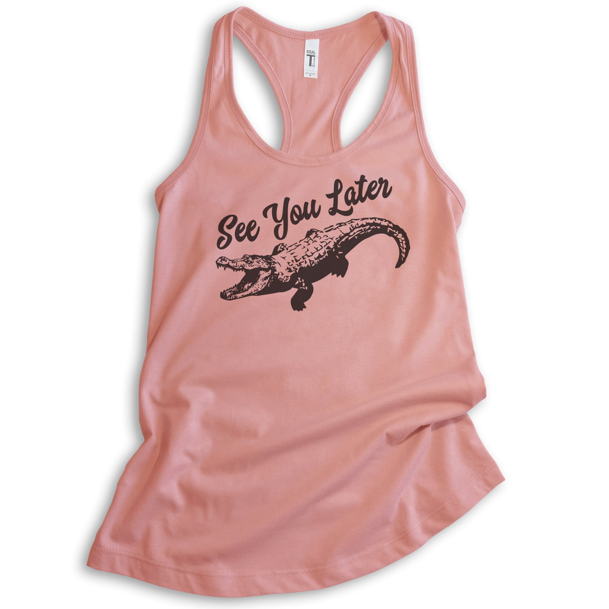 See You Later Alligator Tank Top, Ladies Racerback Tank Top, Funny ...