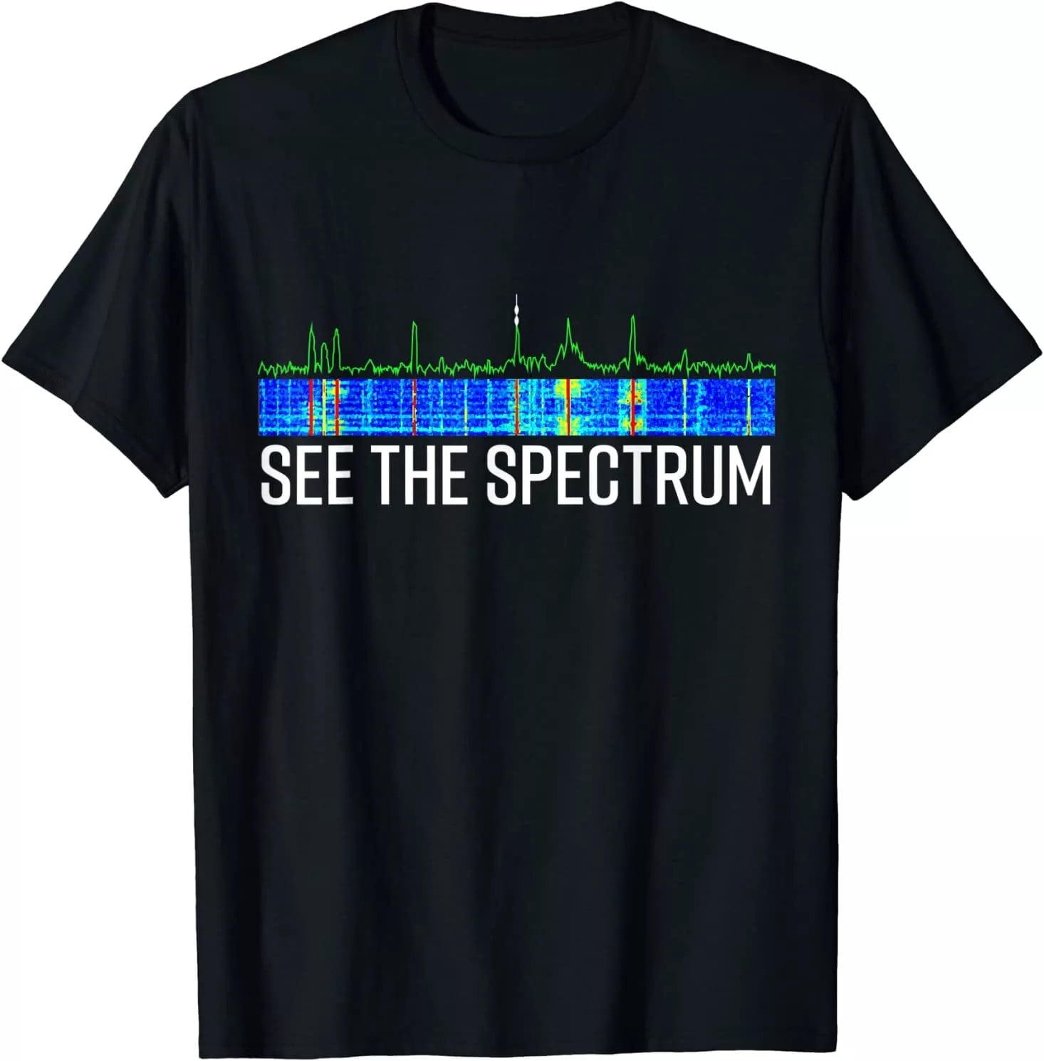 See the Spectrum Analyzer Waterfall Display Funny HAM Radio T-Shirt S ...