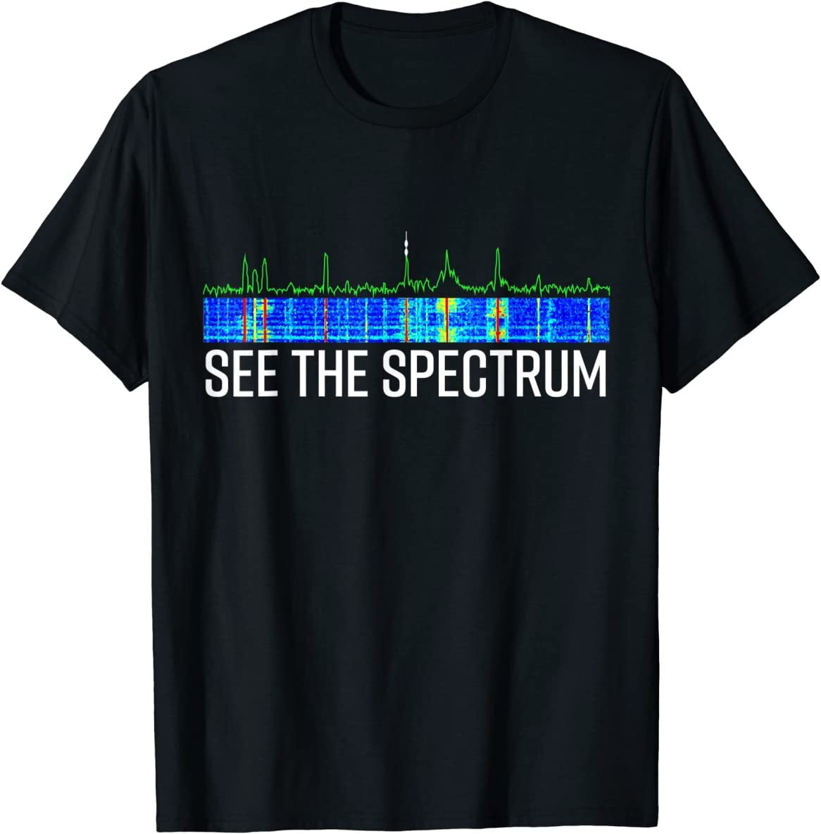 See the Spectrum Analyzer Waterfall Display Funny HAM Radio T-Shirt ...