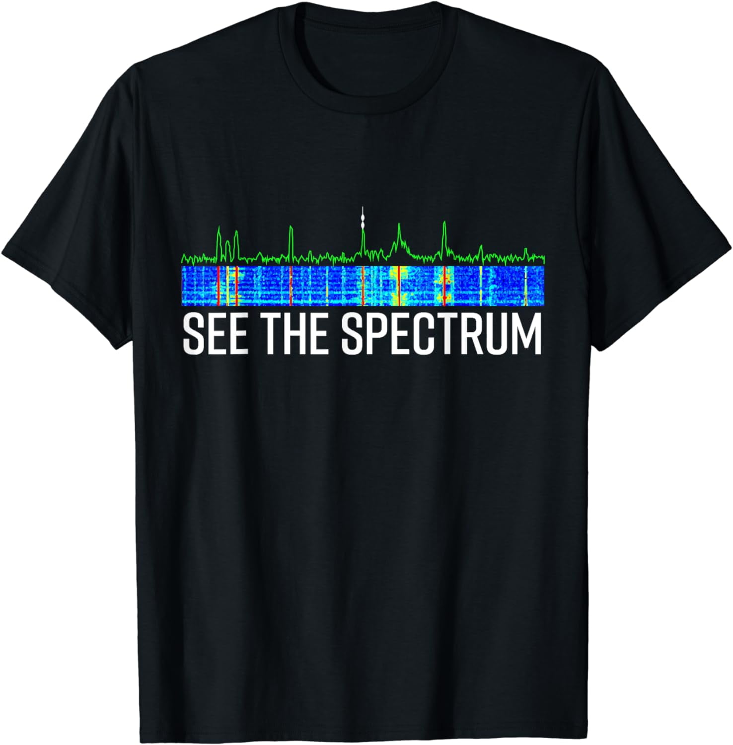 See the Spectrum Analyzer Waterfall Display Funny HAM Radio T-Shirt ...