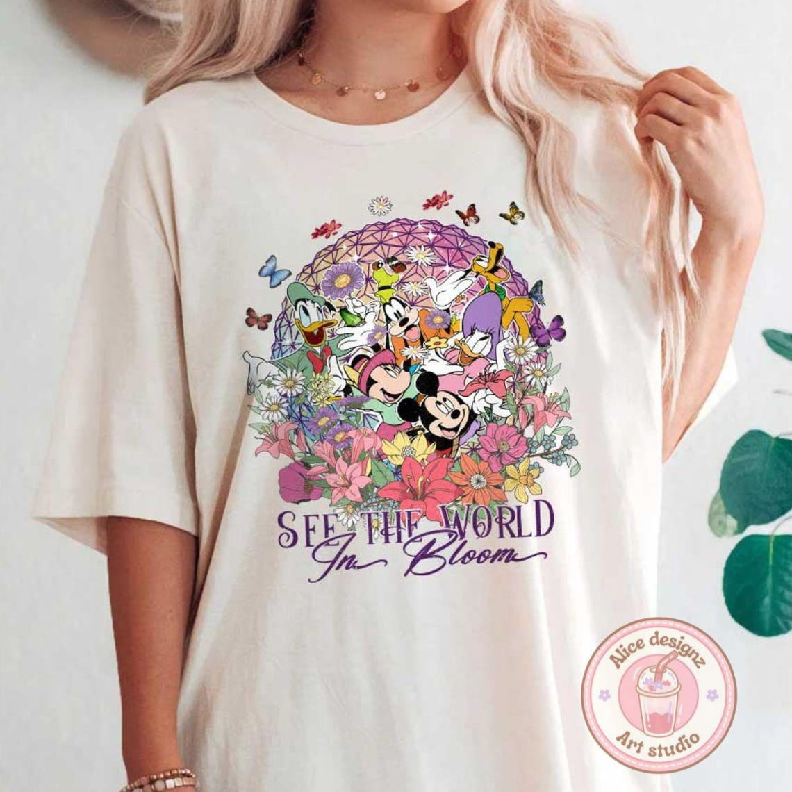 See the world in Bloom Epcot Floral Disney shirt, Epcot International ...