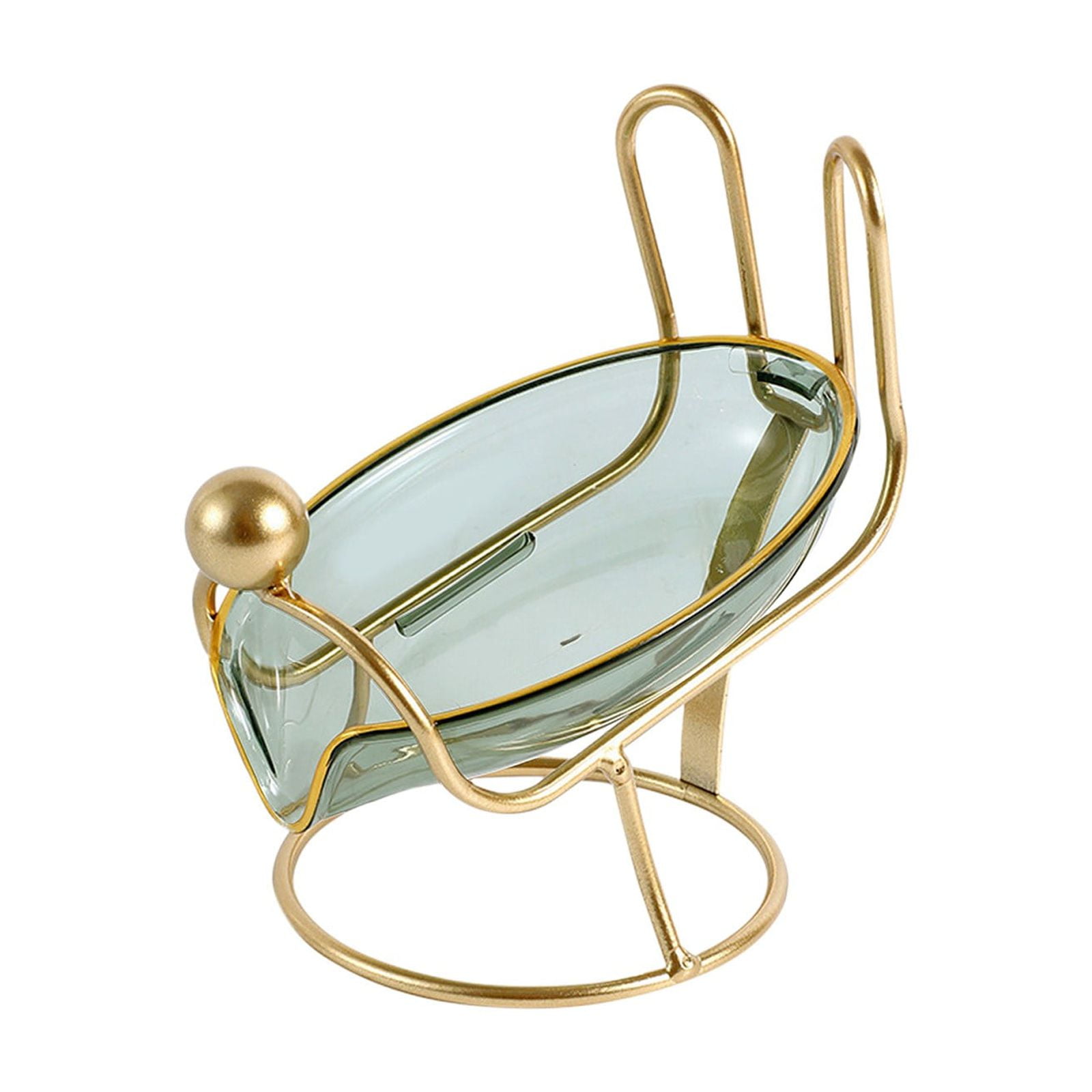 Seebayas Self Draining Soap Dish Plastic Serving Tray Metal Bracket ...