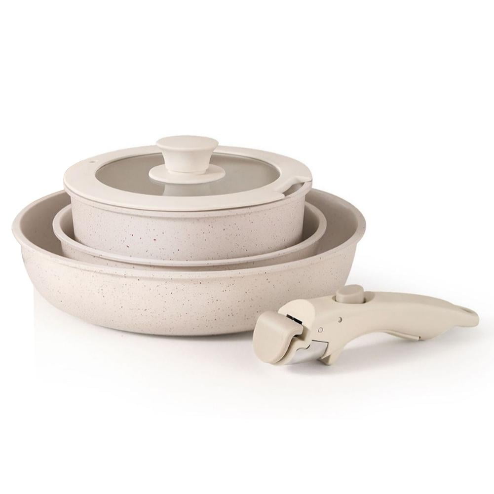 Seebee 5 in 1 Removable Household Cooking Pot, Ceramic Cookware Set Non ...