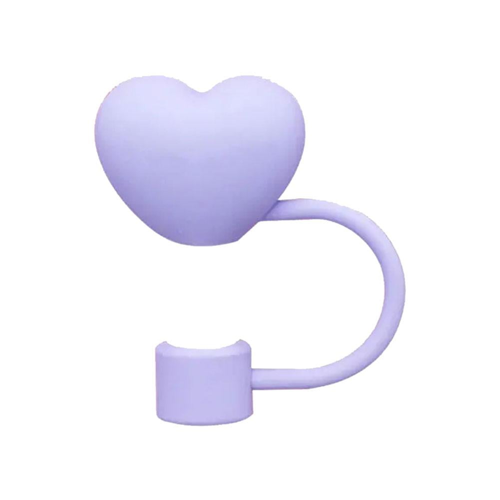 Seebee Cute Heart-shaped Straw Head Reusable Dustproof Straw H8 Straw ...