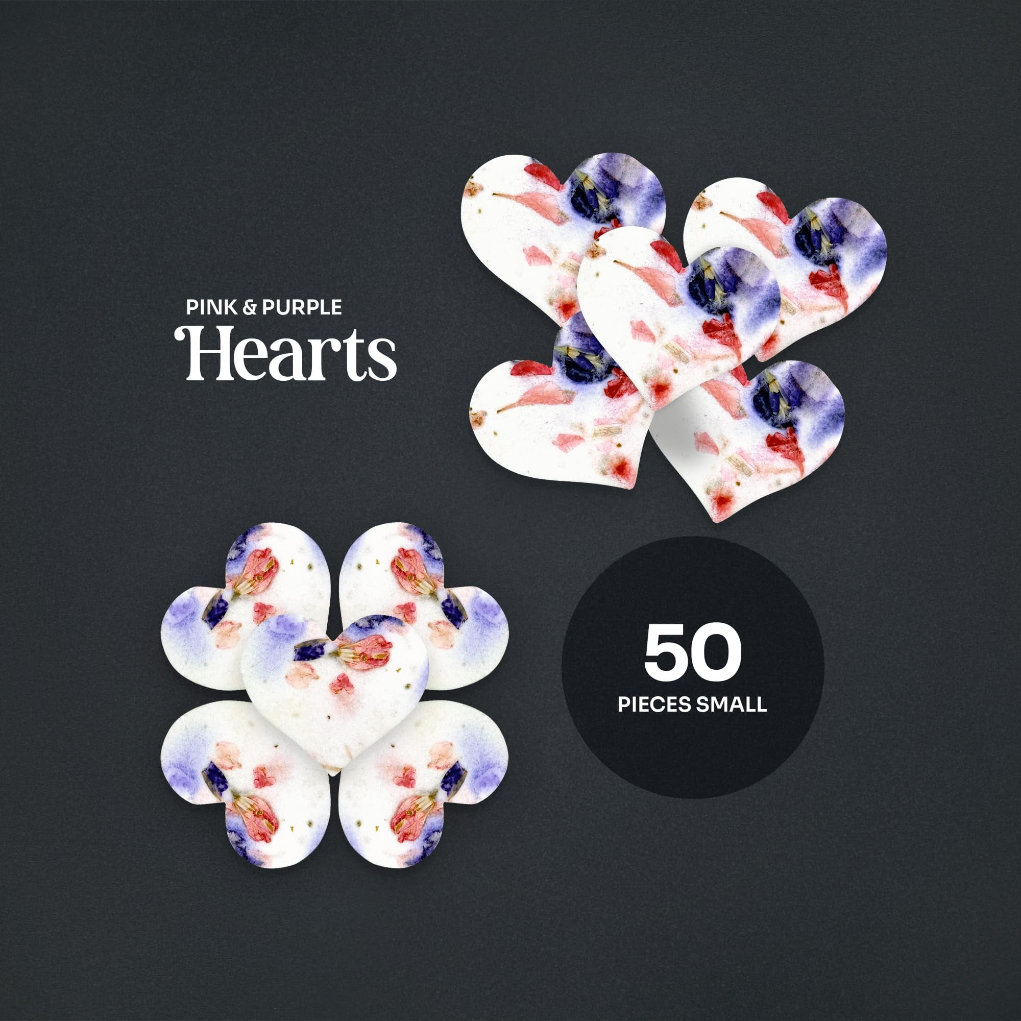 Seed Bloom 50 FEV6 pcs Small Seed Paper - Pink and Purple Plantable ...