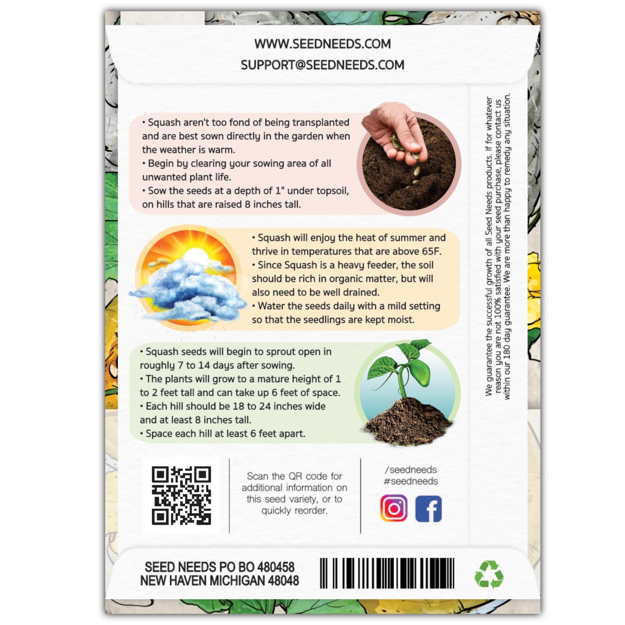 Seed Needs Blue Hubbard Winter Squash Seeds H2FSDfor Planting - Non-GMO ...