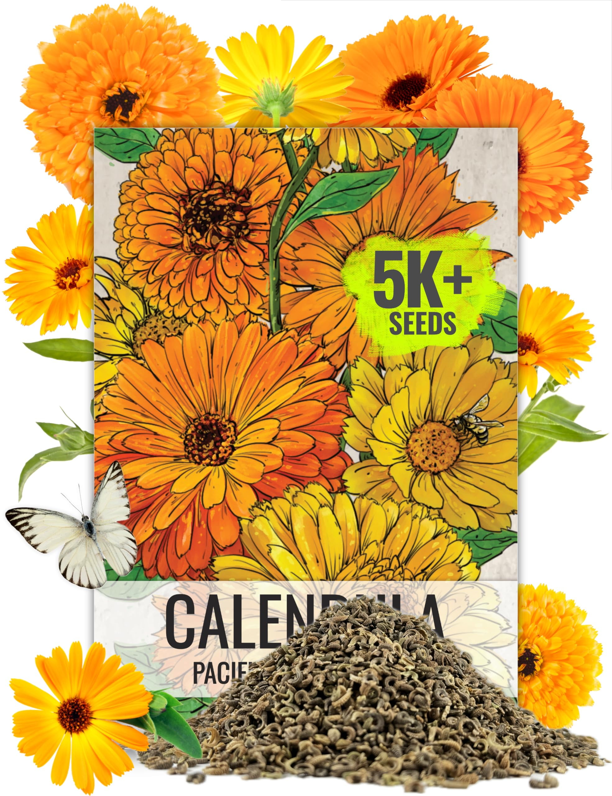 Seed Needs Calendula Seeds Pacific Beauty Mix MHD1| 5,000+ Seeds ...